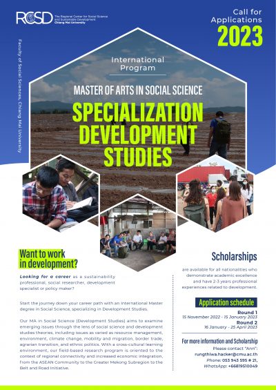 Call for Applications 2023: International MA in Social Science ...